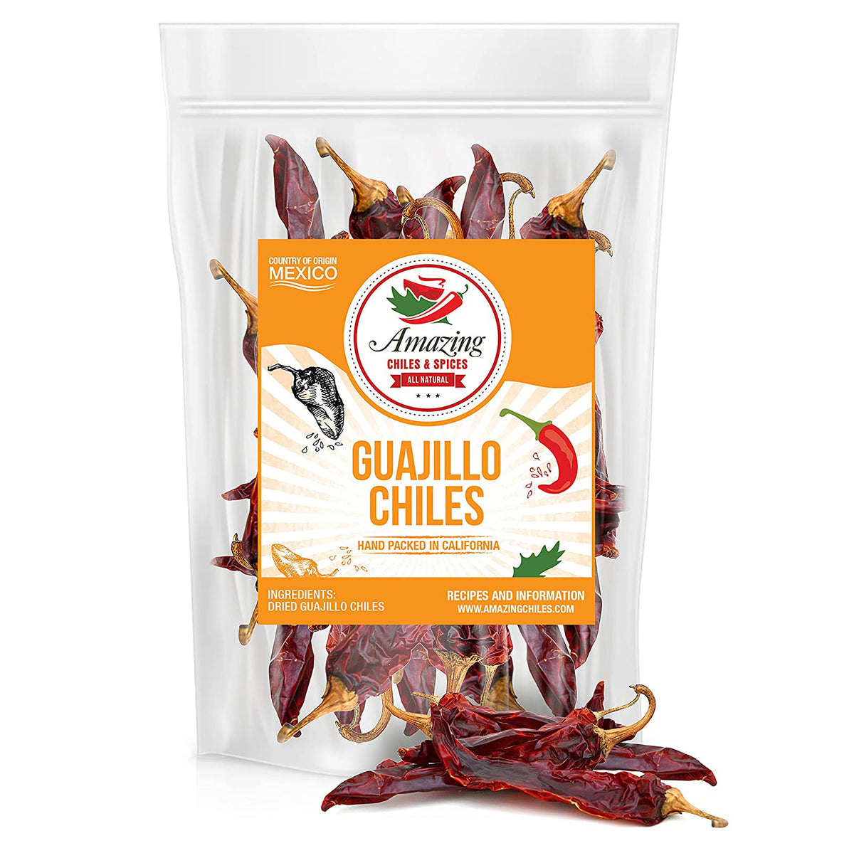 Guajillo Chile Peppers Dried Whole — Amazing Chiles and Spices