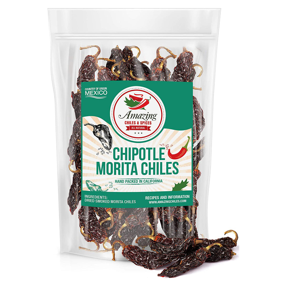 Chipotle Morita Chile Peppers Whole — Amazing Chiles and Spices