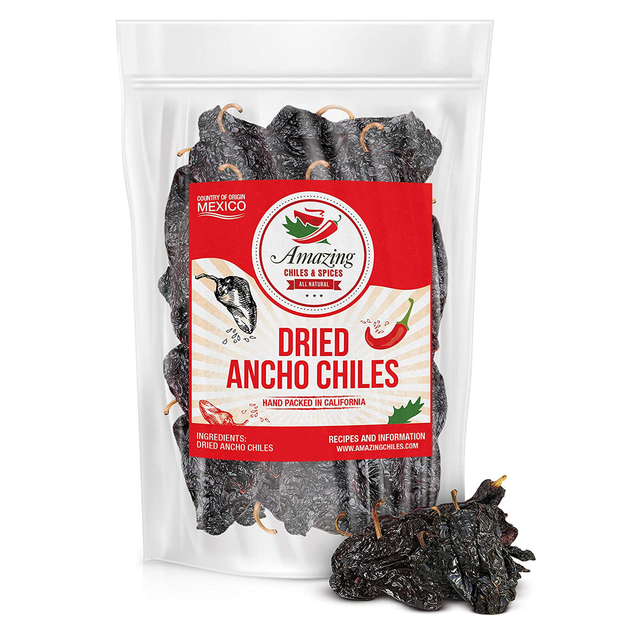 Ancho Chile Peppers Dried Whole — Amazing Chiles and Spices